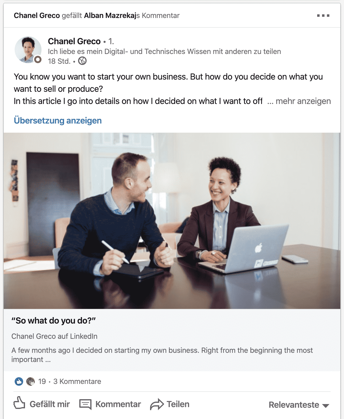 Chanel Greco - Personal Branding - Boris Baldinger